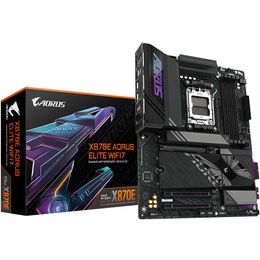 Gigabyte Mainboard "X870E AORUS ELITE WIFI7 Mainboard - Unterstützt AMD Ryzen 9000 CPUs, 1", B:8,5cm H:27,1cm T:33,5cm, schwarz, Mainboards
