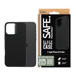 Handyh&uuml;lle "Soft TPU Case f&uuml;r Apple iPhone 16 Pro Max", B:11cm H:1,8cm T:19,5cm, schwarz, SAFE BY PANZERGLASS, H&uuml;llen, Backcover, Schutzh&uuml;lle,