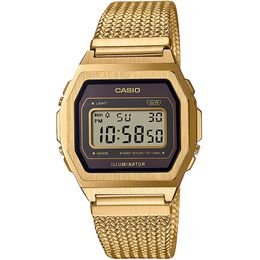 CASIO VINTAGE Damen Chronograph, gold, Armbanduhren, Quarzuhr, Armbanduhr, Damen, Herren, digital, retro, Stoppfunktion