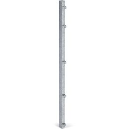 Alberts Zaunpfosten "60x40 mm f&uuml;r Doppelstabmattenzaun", 147,5cm, grau, Zaunpfosten, 147,5 cm, zur Befestigung mit Einschlag-Bodenh&uuml;lse oder