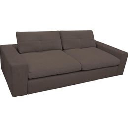 Big-Sofa Alina, B:266cm H:84cm T:123cm, braun, Chenille (100% Polyester), Sofas, "Sandy", in Cord, mit losen Sitz und Rückenkissen