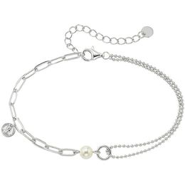 Damen Armband "Schmuck Geschenk Silber 925 Silberarmband Münze", 22cm, Silber 925 (Sterlingsilber), beige, ANISTON JEWELRY & WATCHES, Silber 925