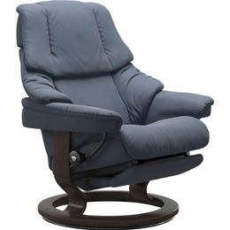Relaxsessel stressless, B:88cm H:98cm T:77cm, blau, Leder BATICK: BATICK ist ein leicht korrigiertes, durchgefärbtes und genarbtes Möbelleder, bei