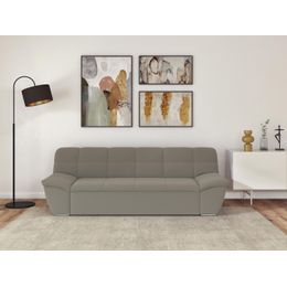 3-Sitzer DOMO collection, B:232cm H:76cm T:96cm, braun, 100% Polyester, Sofas, "Splash, moderne Steppung im Sitz und R&uuml;cken, komfortabel", flache