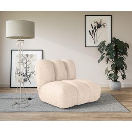 Sessel, B:90cm H:84cm T:106cm, beige, LeGer Home by Lena Gercke, 100% Polyester, Wohnzimmer, Sessel, "Priya Loungesessel, moderne Steppung, auch in