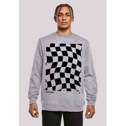 F4NT4STIC Herren Kapuzenpullover "Wavy Schach Muster", grau, Gr. XXL, Obermaterial: 50% Baumwolle, 50% Polyester, Pullover, Print