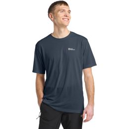Jack Wolfskin Herren T-Shirt "VONNAN S/S T M", blau, Gr. XXXL, Oberstoff 100% POLYESTER, Shirts