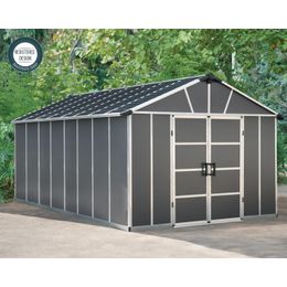 Gerätehaus, grau, PALRAM - CANOPIA, Aluminium, Kunststoff, Polycarbonat (PC), Garten, Gerätehäuser, "Yukon", mit lebenslang widerstandsfähigen