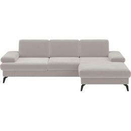 Sit & More Ecksofa SIT & MORE, B:275cm H:82cm T:171cm, grau, 100% Polyester, Wohnzimmer, Sofas, "Morris L-Form, inkl. Sitztiefenverstellung", wahlweise mit