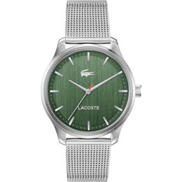 Lacoste Herren Quarzuhr "LISBON", silber, Armbanduhren, Armbanduhr, Herrenuhr, Edelstahlarmband, analog
