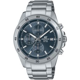CASIO EDIFICE Herren Chronograph, silber, Armbanduhren, Quarzuhr,Armbanduhr,Herrenuhr, bis 10 bar wasserdicht,Edelstahlarmband