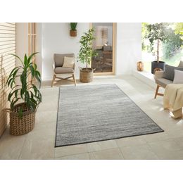 L&auml;ufer ELLE DECORATION, B:80cm H:5mm L:250cm, silber, Polypropylen, Flur, Teppiche, "M&egrave;lange", Flachgewebe, In-& Outdoor, Modern, Wendeteppich,