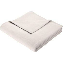 Wohndecke Biederlack, B:150cm L:220cm, beige, Baumwolle, Polyacryl, Wohndecken, "Cotton Home", im Uni Design, Kuscheldecke