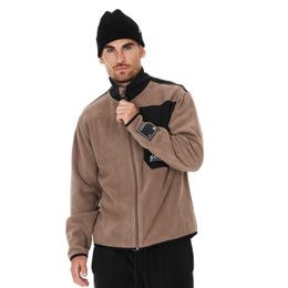 SOS Herren Fleecejacke "Garmisch", beige, Gr. XL, unifarben, 100% Polyester, Jacken, mit recyceltem Polyester