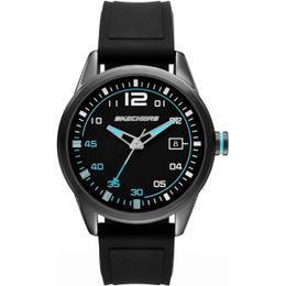 Skechers Herren Quarzuhr "SLAUSON", schwarz, Armbanduhren, Armbanduhr, Herrenuhr, Silikonarmband, analog, Tag