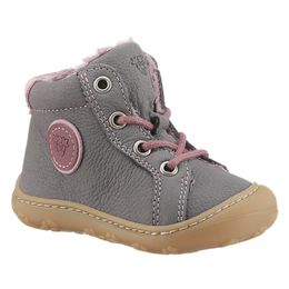 Baby Lauflernschuh "Georgie WMS: Normal", Pepino BY RICOSTA, Gr. 19, grau, Leder, Schuhe, Winterschuh mit Weiten-Meßsystem, Größenschablone zum