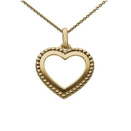 Firetti Damen Herzanhänger "Schmuck Geschenk Gold 333 Halsschmuck Anhänger Herz glänzend", Gelbgold 333, 1 g, gold, Gelbgold 333, Schmuckanhänger