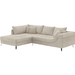 Ecksofa MR. COUCH, B:317cm H:98cm T:228cm, beige, Novaclean Avanti (100% Polyester), Wohnzimmer, Sofas, "Portofino L-Form", 4 Bezugsqualitäten, 13,5