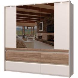 Kleiderschrank Places of Style, B:232cm H:226cm T:60cm, beige, MDF, Spanplatte, Kinderzimmer, Schränke, "Invictus, UV lackiert, FSC-zertifiziert,