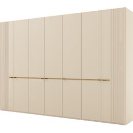 Drehtürenschrank Musterring, B:344,2cm H:236cm T:58cm, beige, Hartfaserplatte, Holzwerkstoff, Schränke, "Isabelle", Lamellen in Korpusfarbe, Griffe