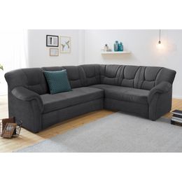 Ecksofa DOMO collection, B:240cm H:83cm T:190cm, braun, Microfaser PRIMABELLE (100% Polyester) / Struktur (90% Polyester; 10%