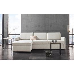 Schlafsofa Home Affaire, B:264cm H:85cm T:157cm, beige, Stuktur weich (100% Polyester);Luxus-Microfaser (100% Polyester), Wohnzimmer, Sofas,