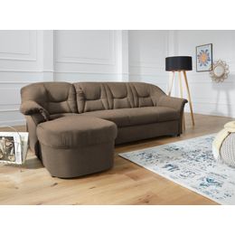 Ecksofa DOMO collection, B:232cm H:83cm T:146cm, braun, Luxus-Microfaser (92% Polyester, 8% Nylon);Microfaser PRIMABELLE (100% Polyester);Microfaser
