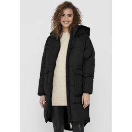 Only Damen Steppmantel "ONLGABI OVERSIZED LONG COAT OTW NOOS", schwarz, Gr. XS, unifarben, Web, Obermaterial: 100% Polyester, Mäntel