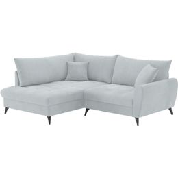 Ecksofa MR. COUCH, B:230cm H:71cm T:190cm, grau, Novaclean Avanti (100% Polyester), Wohnzimmer, Sofas, "Blackburn II L-Form", Wahlweise mit