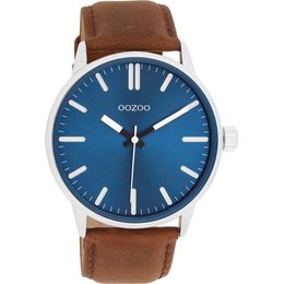 Oozoo Herren Quarzuhr, braun, Armbanduhren, Armbanduhr, Herrenuhr, Lederarmband, analog
