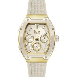 Ice Watch ICE-WATCH Damen Multifunktionsuhr "ICE boliday - Steel - Medium - MT", beige, Armbanduhren, Quarzuhr, Armbanduhr, Damenuhr, analog, Silikonarmband,