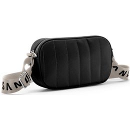 ELBSAND Damen Umhängetasche "Minibag", schwarz, Textil, unifarben, Taschen, Handtasche mit Steppung, Crossbody Bag VEGAN