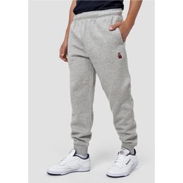 MIKON Herren Sweathose, grau, Gr. M, unifarben, 65% Baumwolle, 35% Polyester, Hosen, mit elastischen Bündchen am Beinende