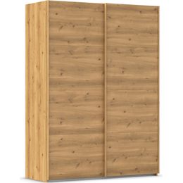 Schwebet&uuml;renschrank Rauch, B:162cm H:223cm T:68cm, braun, Holzwerkstoff, Schr&auml;nke, "Kleiderschrank Schrank Garderobe Schlafzimmerschrank EVELYN", in