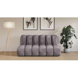 2,5-Sitzer, B:185cm H:84cm T:108cm, grau, LeGer Home by Lena Gercke, 100% Polyester, Sofas, "Priya Designersofa, moderne Steppung, auch in Bouclé",