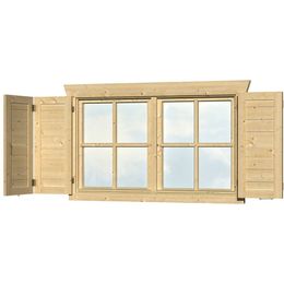 Skan Holz Fensterladen SKANHOLZ, beige, Massivholz, Fensterl&auml;den