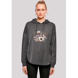 F4NT4STIC Damen Kapuzenpullover "Blumenstrau&szlig; Boho", grau, Gr. M, Obermaterial: 100% Baumwolle, Pullover, Premium Qualit&auml;t