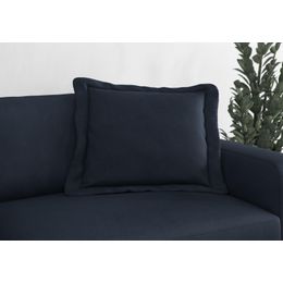 Sofakissen Trendmanufaktur, B:70cm H:12cm T:70cm, blau, Stoff, Polsterauflagen, "Bourbon", modernes Flatkissen 70x70 cm, in trendigem Cord