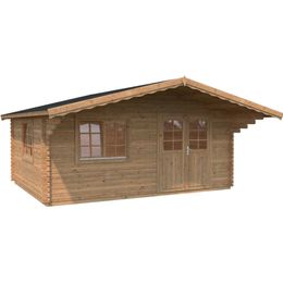 Gartenhaus Palmako, braun, Massivholz, Gartenhäuser, "Sally", 19,1 qm