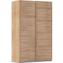 Schwebetürenschrank Rauch, B:137cm H:223cm T:68cm, braun, Holzwerkstoff, Schränke, "Kleiderschrank Schrank Garderobe Schlafzimmerschrank EVELYN", in