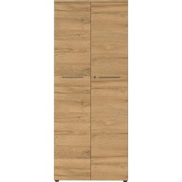 Aktenschrank Germania, B:80cm H:197cm T:40cm, grau, Spanplatte, B&uuml;ro, Schr&auml;nke, "GW-Agenda, Mehrzweckschrank, abschlie&szlig;bar", optional mit 2 offenen