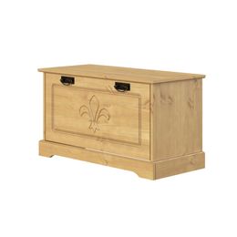 Schuhbank Home Affaire, B:81cm H:45cm T:37cm, beige, FSC-zertifiziertes Massivholz, Flur, Sitzb&auml;nke, "Lille mit 3-fach Schuhtrommel, ca. 9 Paar