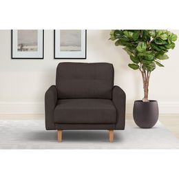 Sessel Home Affaire, B:95cm H:89cm T:100cm, schwarz, 88% Polyester, 9% Rayon, 3% Nylon, Wohnzimmer, Sessel, "TRIPLO Relaxsessel mit