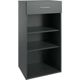 Standregal wimex, B:40cm H:98cm T:40cm, grau, Spanplatte, Wohnzimmer, Regale, "Multiraumkonzept", planbar und erweiterbar