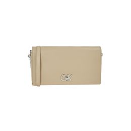 Calvin Klein Damen Schultertasche "CK CONVERTIBLE MINI BAG", beige, Lederimitat, Polyester, Taschen, Abendtasche, kleine Umh&auml;ngetasche, Gliederkette