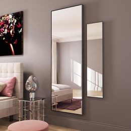 Wandspiegel KARE DESIGN, B:30cm H:130cm T:2,5cm, schwarz, Aluminium, Glas, MDF, Flur, Spiegel, "Spiegel Bella"