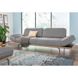 3-Sitzer, B:232cm H:117cm T:129cm, grau, CREATION BY ROLF BENZ, Sofas, "CR.420, Designsofa, Loungesofa", in 2 Qualit&auml;ten, Holzrahmen in Eiche Natur