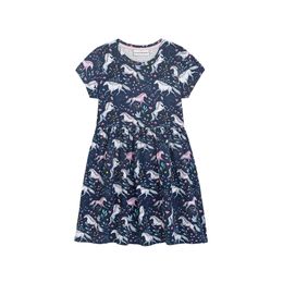 DANAMADE Mädchen Jerseykleid "DANAMADE Dresses DBABETTE", blau, Gr. 146, 95%Baumwolle 5% Elasthan, Kleider