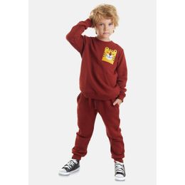 DENOKIDS Jungen Hausanzug "Tiger", Gr. 92, rot, 70% Baumwolle;30% Polyester, unifarben, Homewear-Sets, mit Stickerei