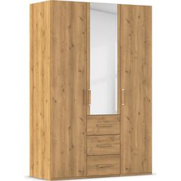 Drehtürenschrank Rauch, B:151cm H:223cm T:61cm, braun, Holzwerkstoff, Schränke, "Kleiderschrank Schrank Garderobe Schlafzimmerschrank EVELYN", in